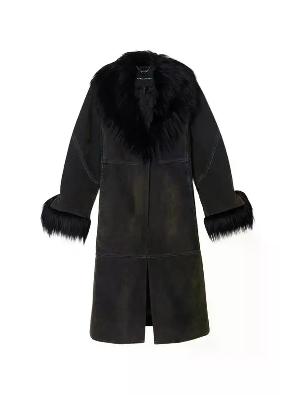 Marc Jacobs Faux-fur Trim Denim Coat