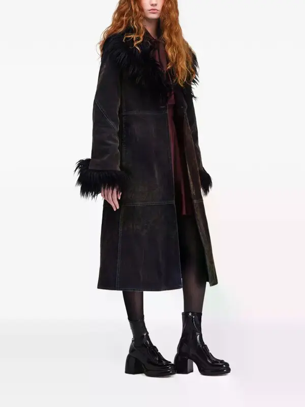 Marc Jacobs Faux-fur Trim Denim Coat