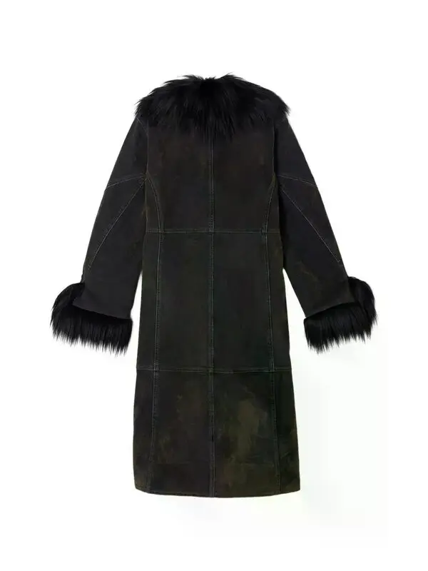 Marc Jacobs Faux-fur Trim Denim Coat