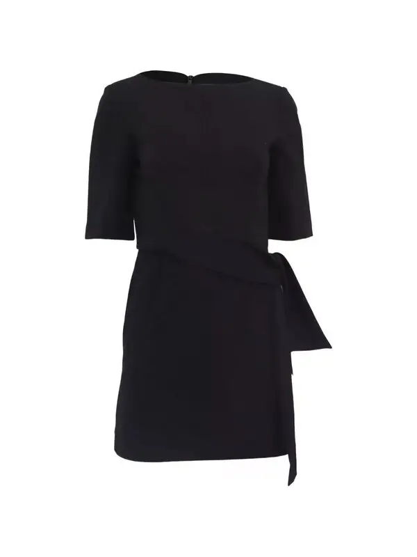 Alice + Olivia Boat-neck Wrap Mini Dress