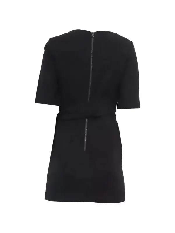 Alice + Olivia Boat-neck Wrap Mini Dress - Black