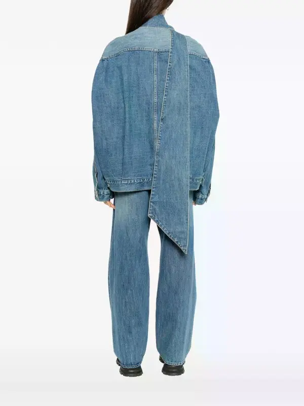 KEISUKEYOSHIDA Tied-collar Denim Jacket