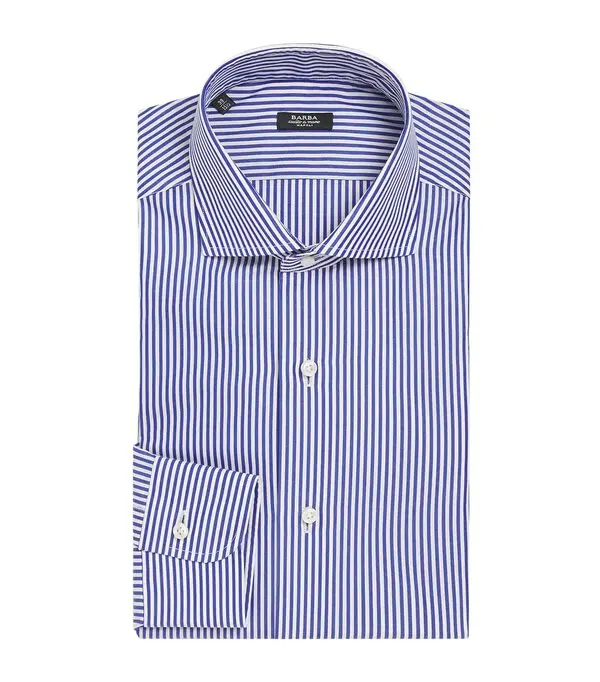 BARBA NAPOLI Cotton Stripe Slim Shirt