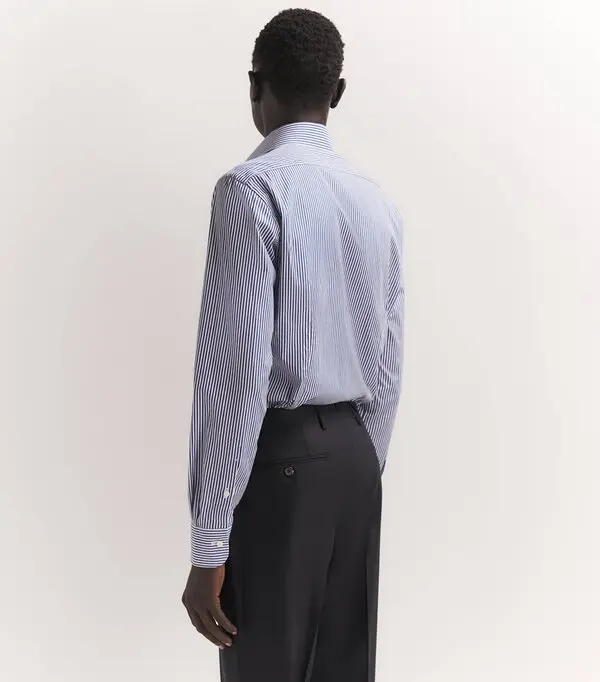 BARBA NAPOLI Cotton Stripe Slim Shirt
