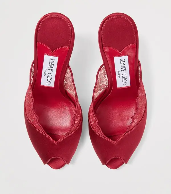 JIMMY CHOO Brigitte 100 Lace Mules