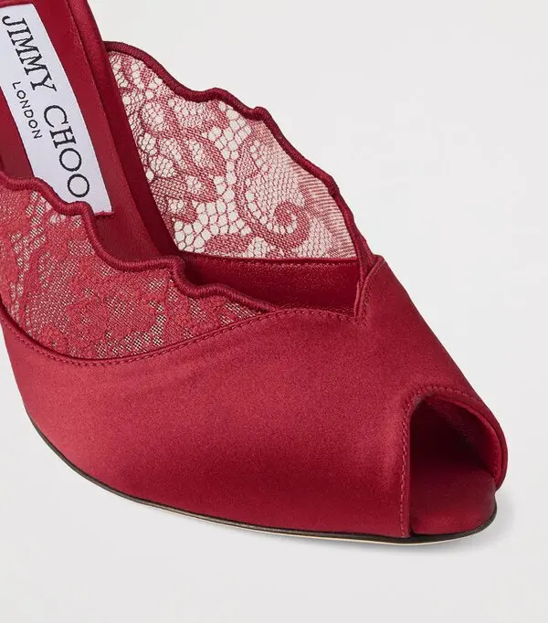 JIMMY CHOO Brigitte 100 Lace Mules
