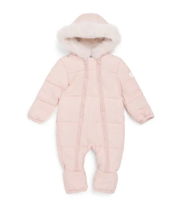 MORI Padded Faux-fur-trim Snowsuit - Pink