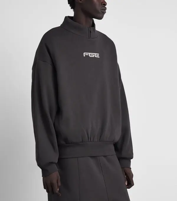 Fear Of God Logo Mock-neck Classic Sweatshirt