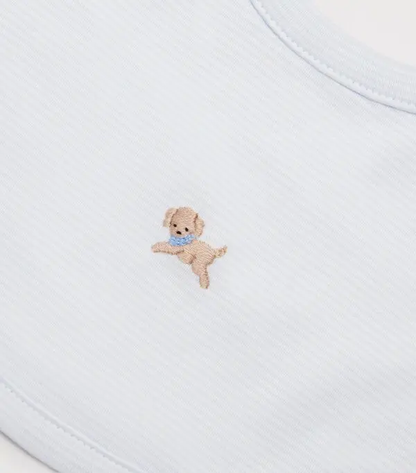 KISSY KISSY Pima Cotton Premier Puppy Paws Bib
