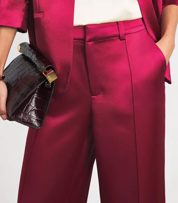 Cinq À Sept Satin Jyn Wide-leg Trousers
