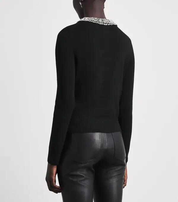 Veronica Beard Merino Wool Embellished Daro Cardigan
