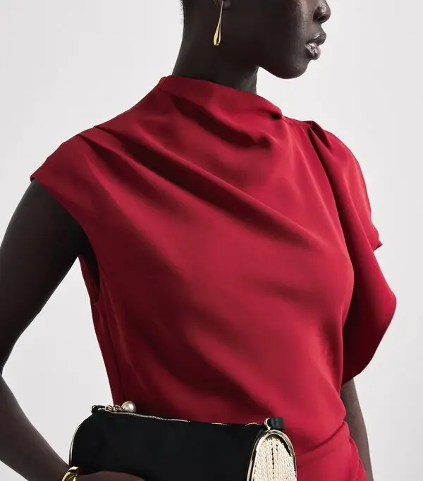 Veronica Beard Asymmetric Brett Midi Dress
