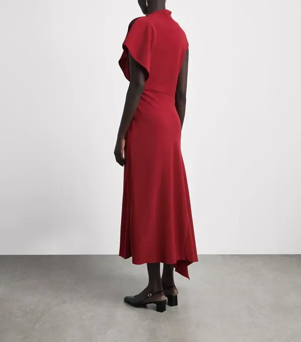 Veronica Beard Asymmetric Brett Midi Dress