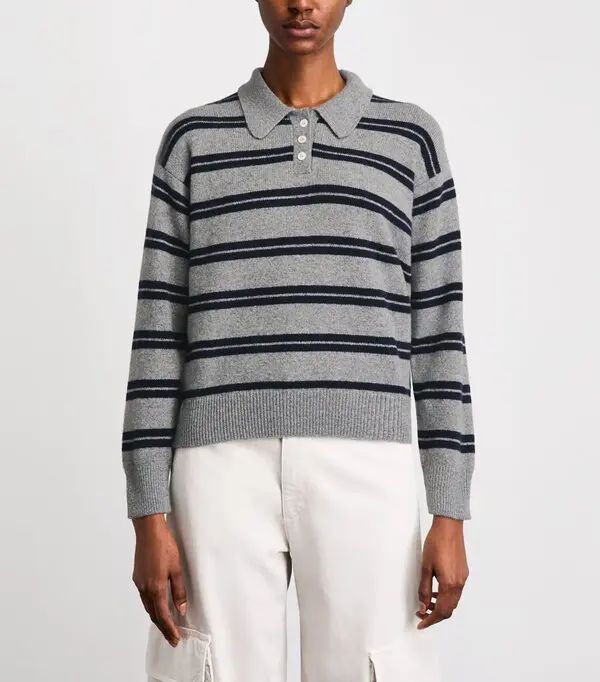 &daughter Wool Stripe Edie Polo Sweater