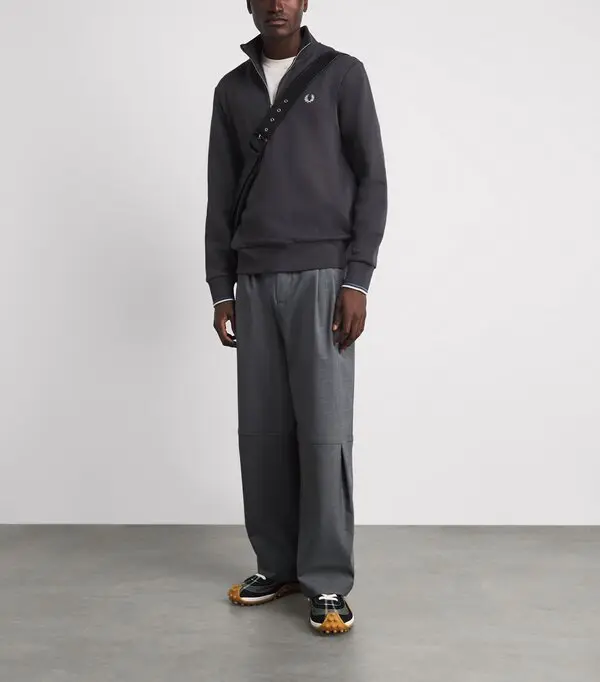 Fred Perry Cotton Half-zip Sweatshirt