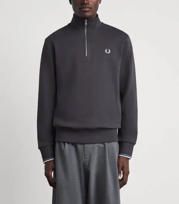 Fred Perry Cotton Half-zip Sweatshirt