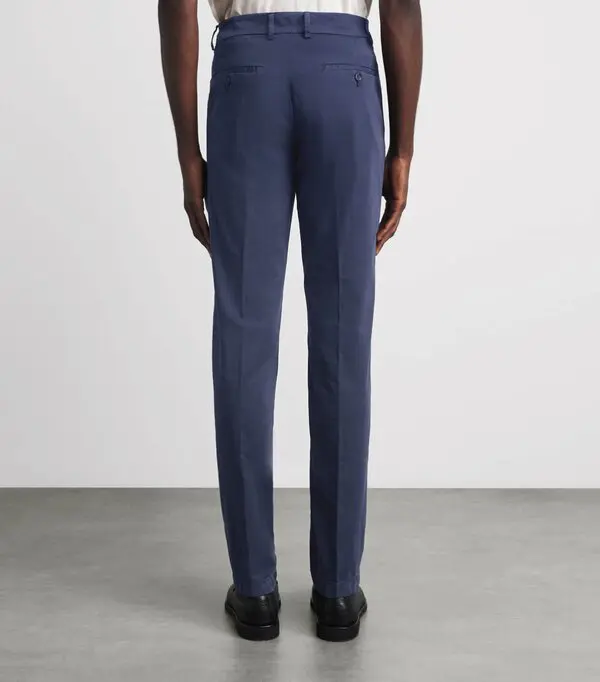 Paul & Shark Stretch Cotton-silk Garment Dyed Chinos