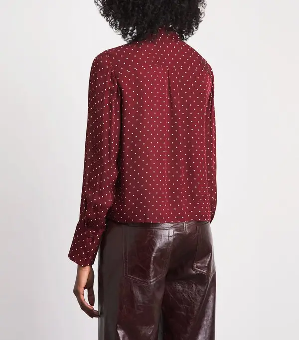 FRAME Silk Modern Tie Blouse