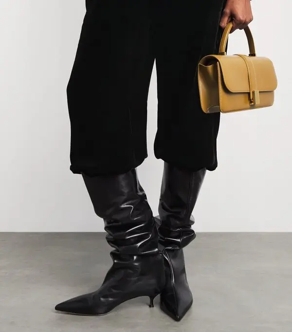 FRAME Velvet Plaza Wide-leg Trousers