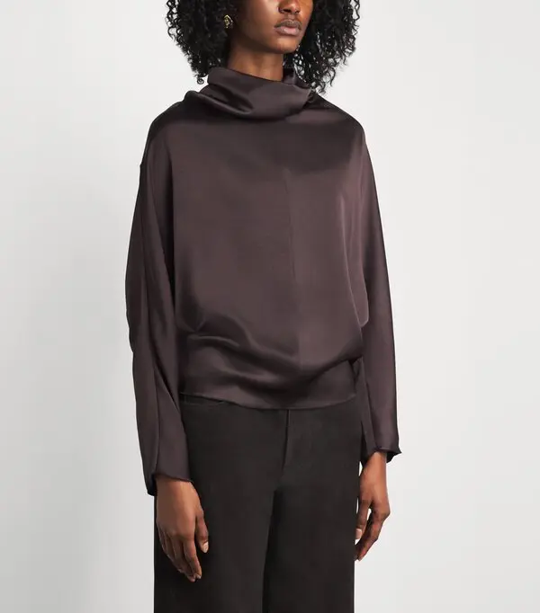 Citizens Of Humanity Satin Ilaria Draped Blouse