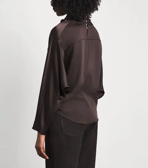 Citizens Of Humanity Satin Ilaria Draped Blouse