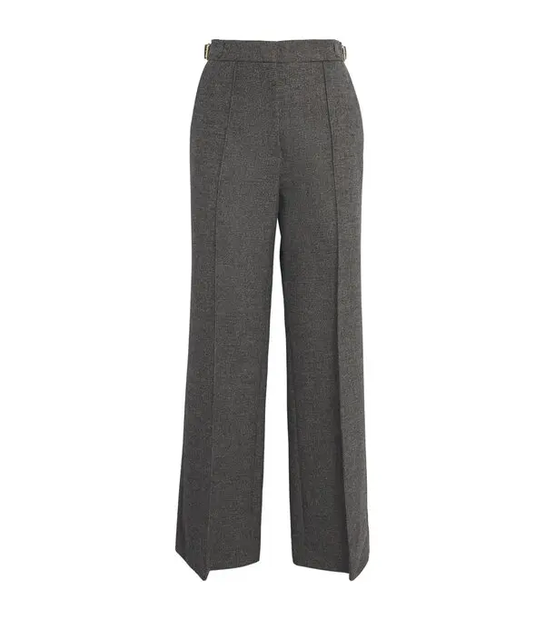 Sandro Houndstooth Wide-leg Trousers