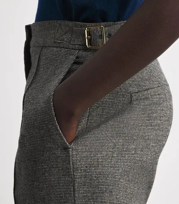 Sandro Houndstooth Wide-leg Trousers