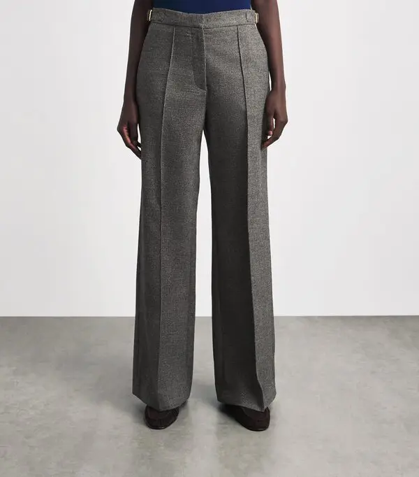 Sandro Houndstooth Wide-leg Trousers