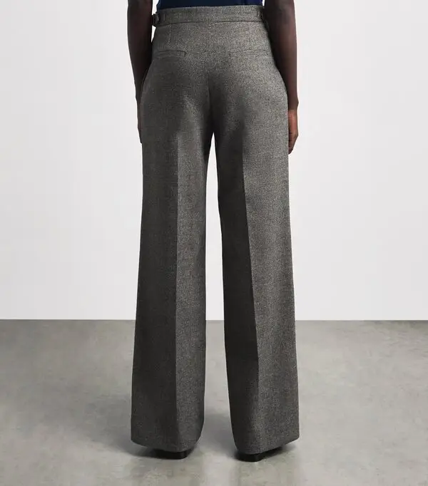 Sandro Houndstooth Wide-leg Trousers