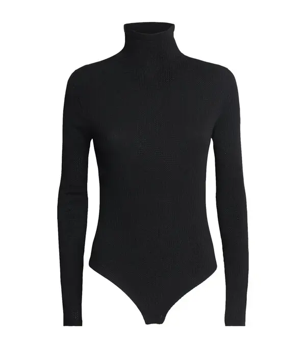 Wolford Mesh Ribbed Seamless Bodysuit