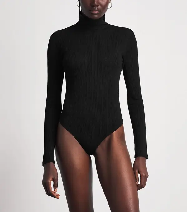 Wolford Mesh Ribbed Seamless Bodysuit