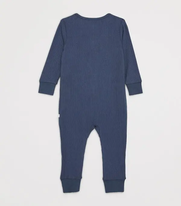 MORI Ribbed Clever Zip Playsuit