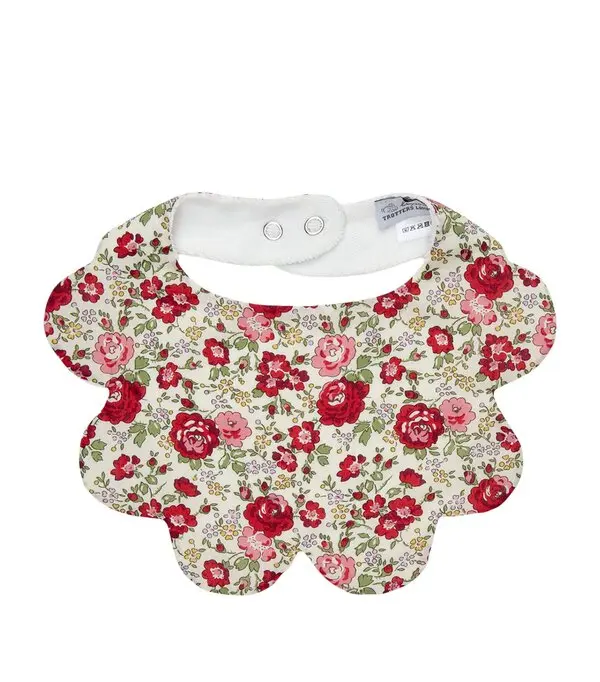 Trotters Cotton Felicite Print Scalloped Bib