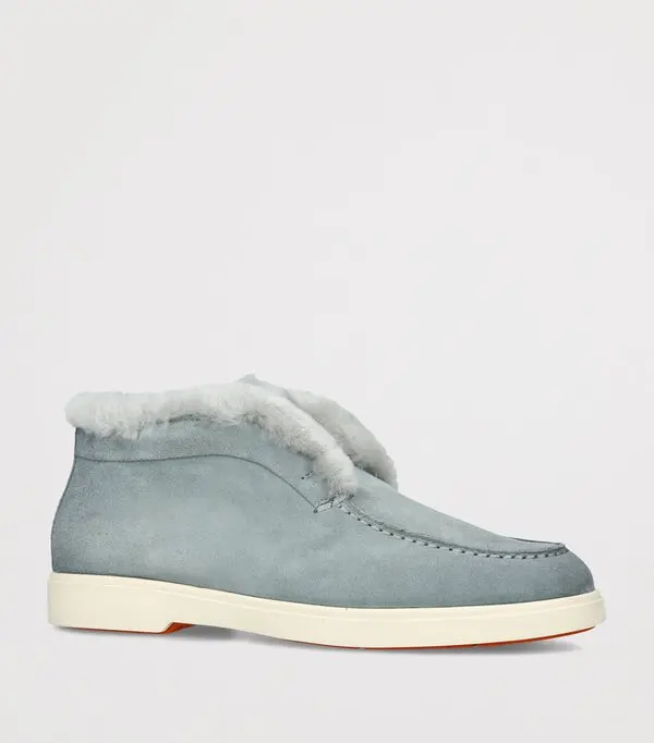 Santoni Suede Fortune Ankle Boots