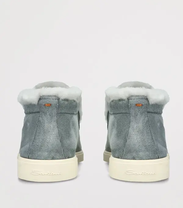 Santoni Suede Fortune Ankle Boots