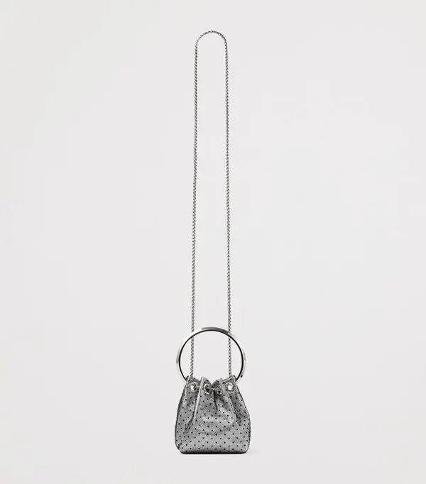 JIMMY CHOO Micro Glitter Bon Bon Top-handle Bag