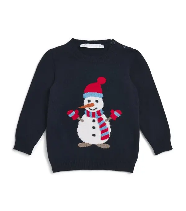 PER TE Wool-cashmere Snowman Sweater