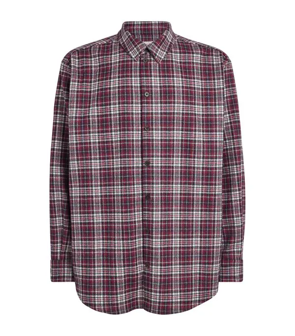 Johnstons Of Elgin Wool-cashmere Check Capercaillie Overshirt