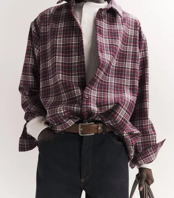 Johnstons Of Elgin Wool-cashmere Check Capercaillie Overshirt