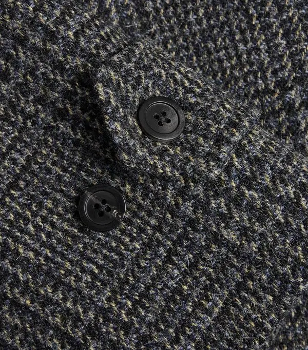 Johnstons Of Elgin Wool Check Balmacaan Coat