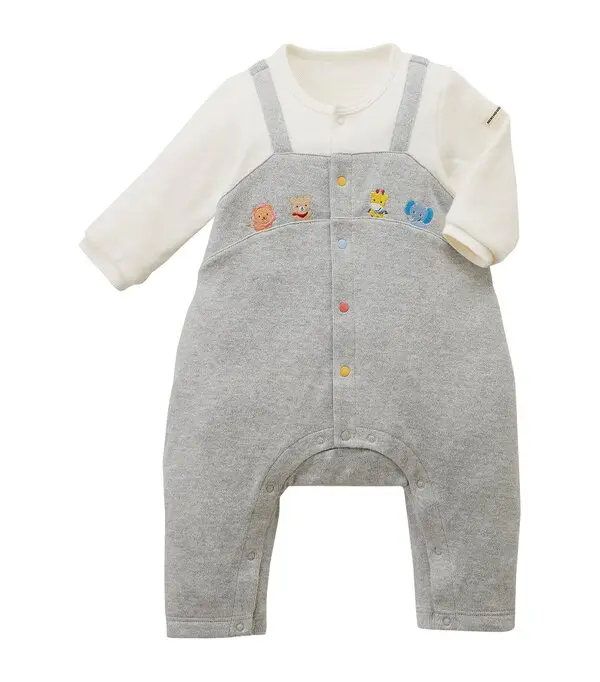 MIKI HOUSE Cotton Playsuit - Grey