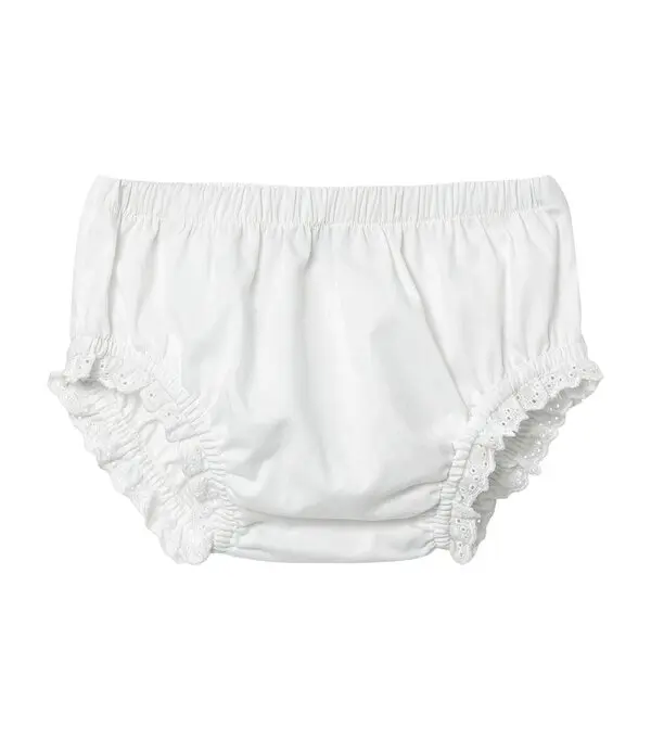 Trotters Cotton Frilly Knickers - White