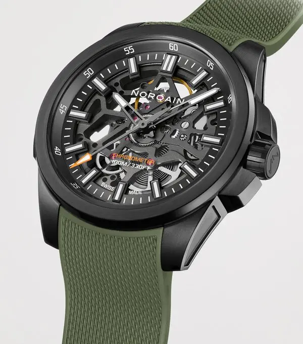 NORQAIN Dlc Stainless Steel Independence Skeleton Watch