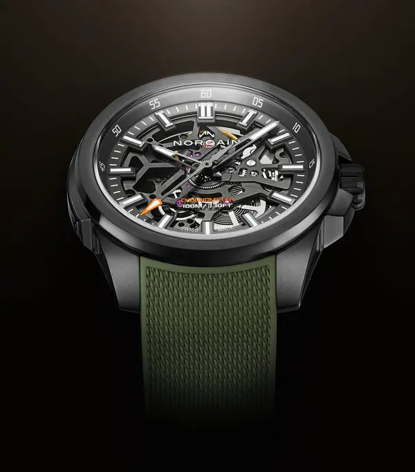 NORQAIN Dlc Stainless Steel Independence Skeleton Watch