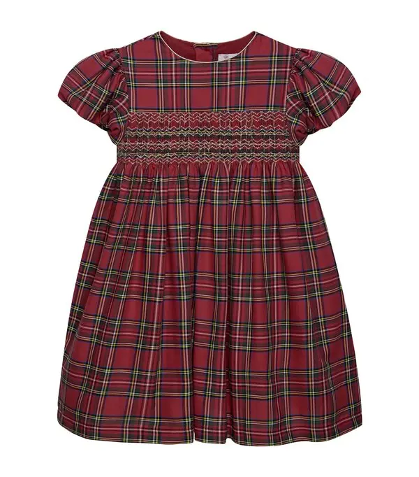 Trotters Cotton Tartan Smocked Isla Dress