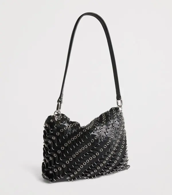 Rabanne Leather Embellished Shoulder Bag