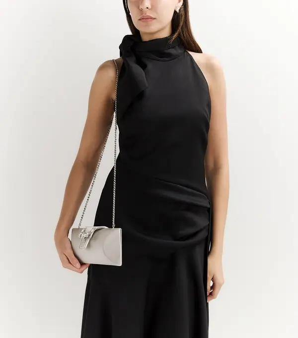 Rodo Silk-satin Jewel Tube Clutch Bag