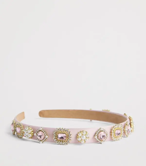 DAVID CHARLES Embellished Velvet Hairband