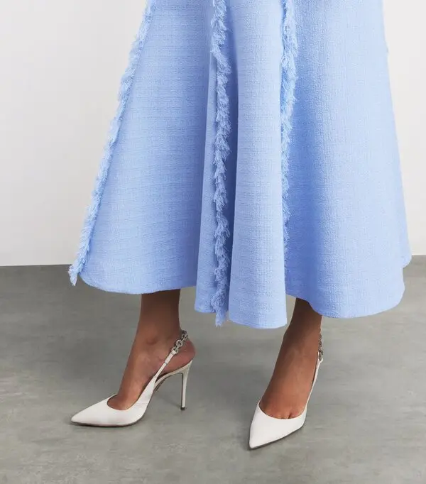Huishan Zhang Tweed Ellen Midi Skirt