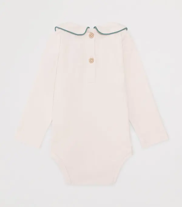 MORI Bamboo-blend Embroidered Bodysuit